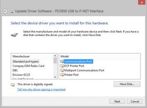How to fix PD 3950 USB to P-NET Interface installation failure on Windows 8.1 - PROCES-DATA